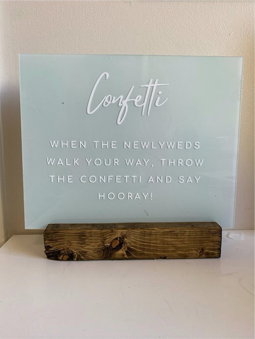 Confetti Wedding Sign Digital Download Hooray - Etsy