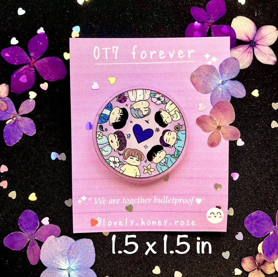 40mm BTS OT7 Acrylic Pin - Etsy