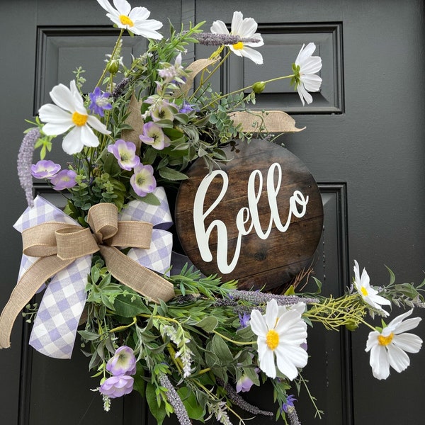 Modern Spring Wreath - Etsy