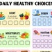 Custom Healthy Choices Tracker - Etsy