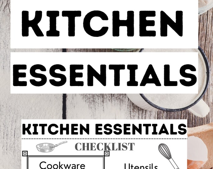 Kitchen Essentials Checklist - Etsy