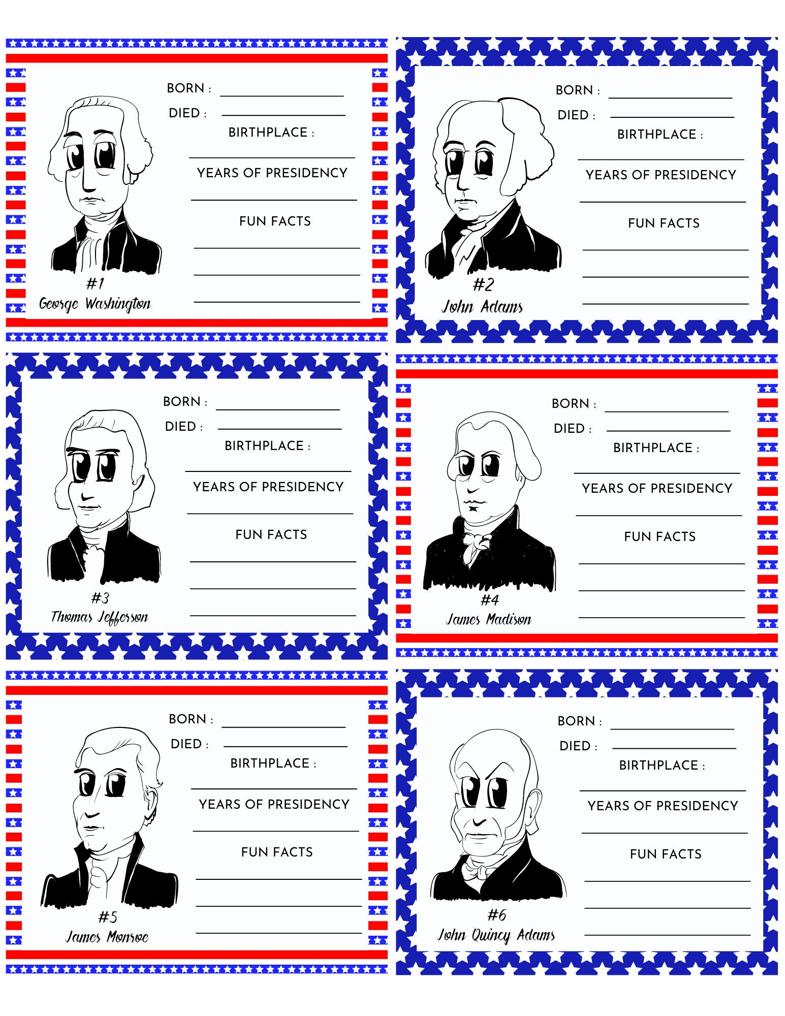 Know Your Presidents Trivia Game - Etsy