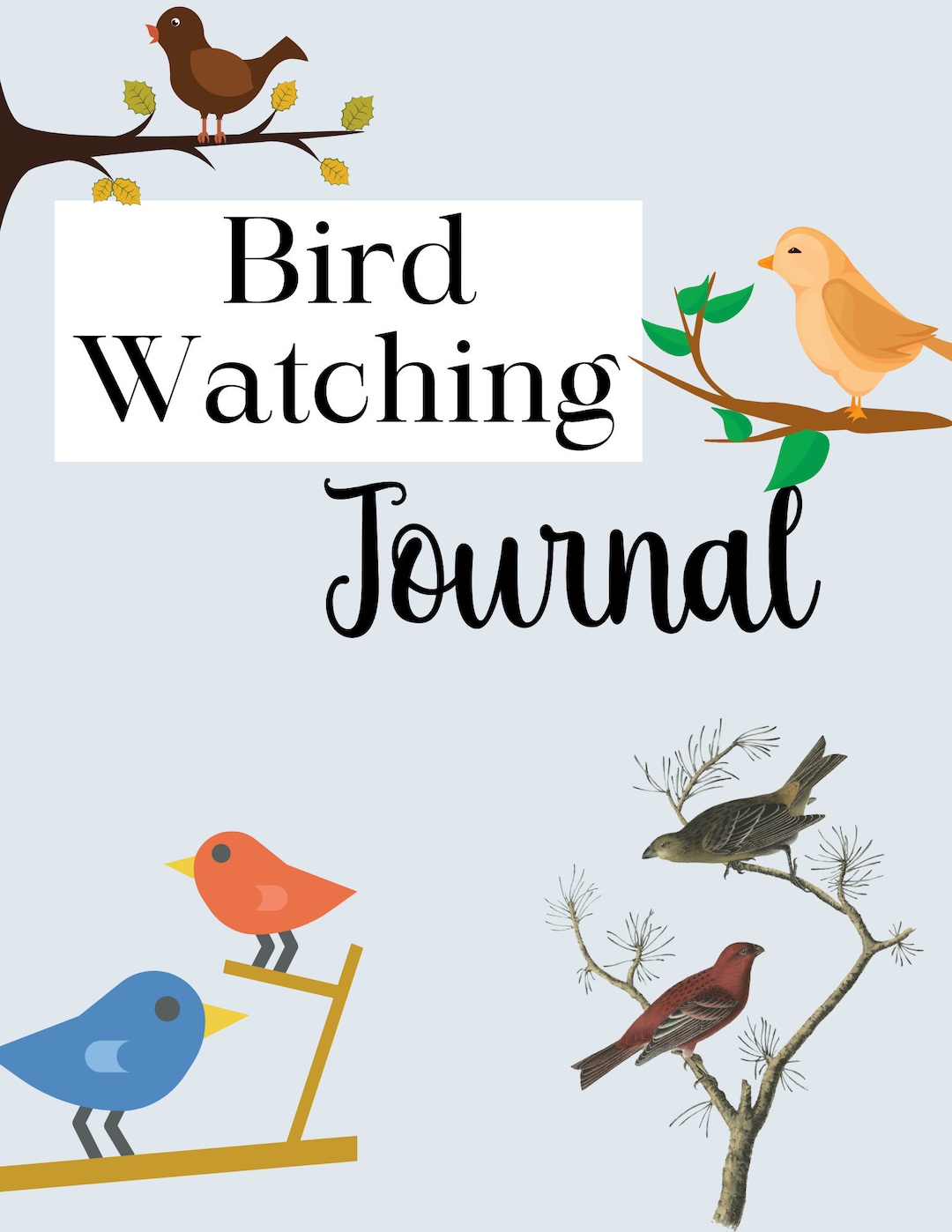 Bird Watching Journal & Log 4 Page Bird Watching Kit Bird Journal Bird ...