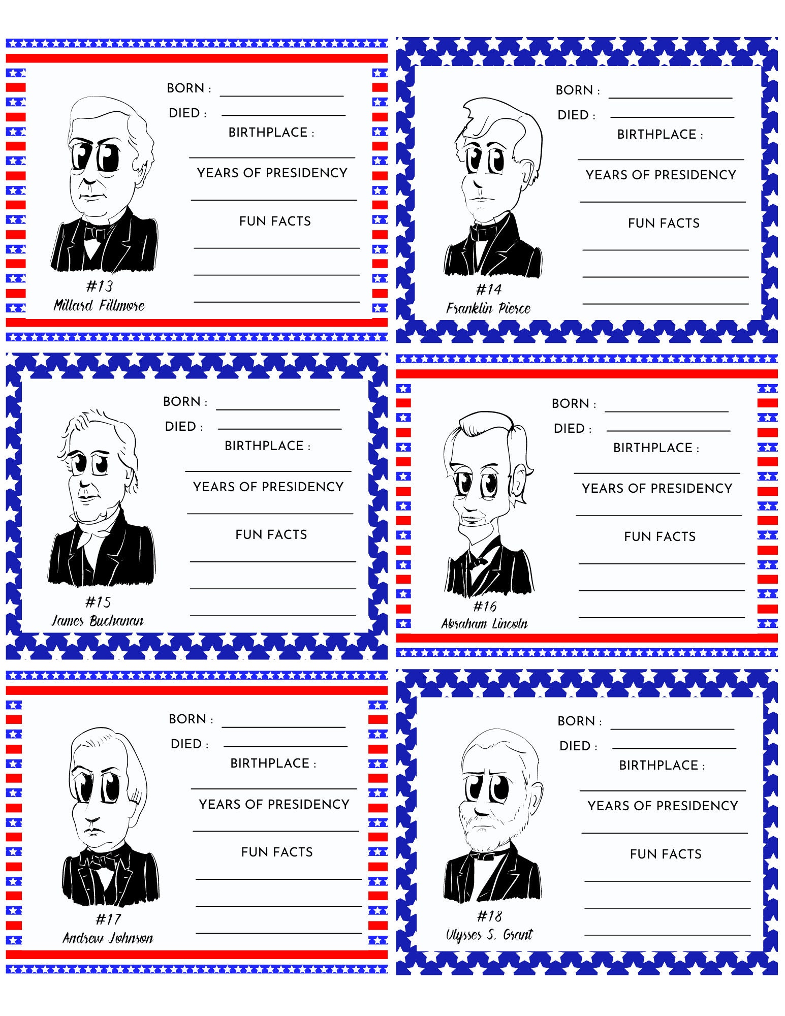 Know Your Presidents Trivia Game - Etsy