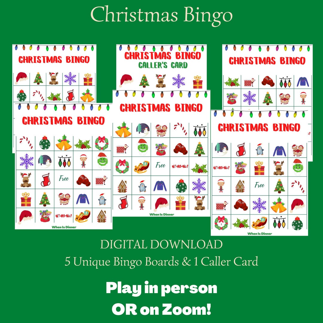Christmas BINGO Digital Printable Downloadable Game - Etsy