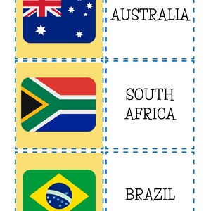 120 Flags of the World Matching Game With Printable Flash Cards - Etsy