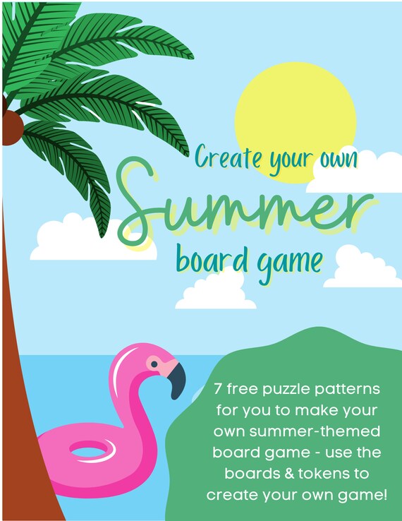 Create Your Own Summer Board Game 7 Printable Game Boards - Etsy