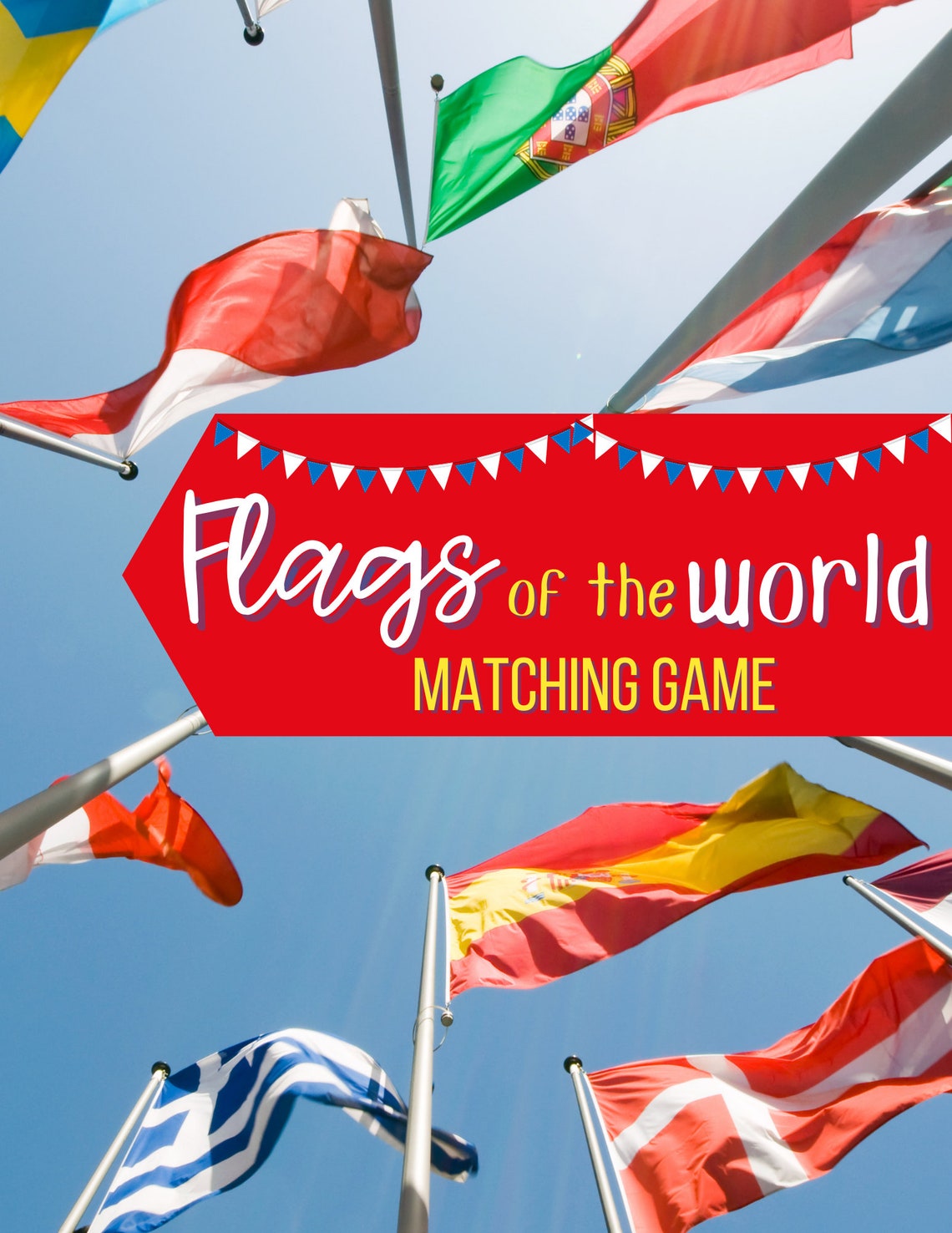 120 Flags of the World Matching Game With Printable Flash Cards - Etsy ...