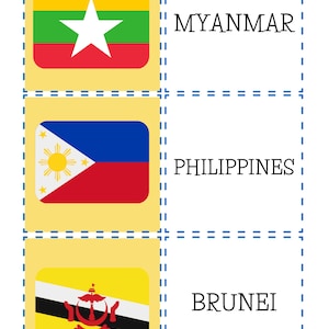 120 Flags of the World Matching Game With Printable Flash Cards - Etsy