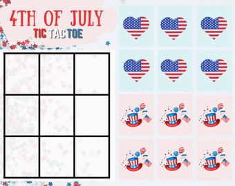 4th of July Tic Tac Toe Set, Independence Day Non Candy Gift, July ...