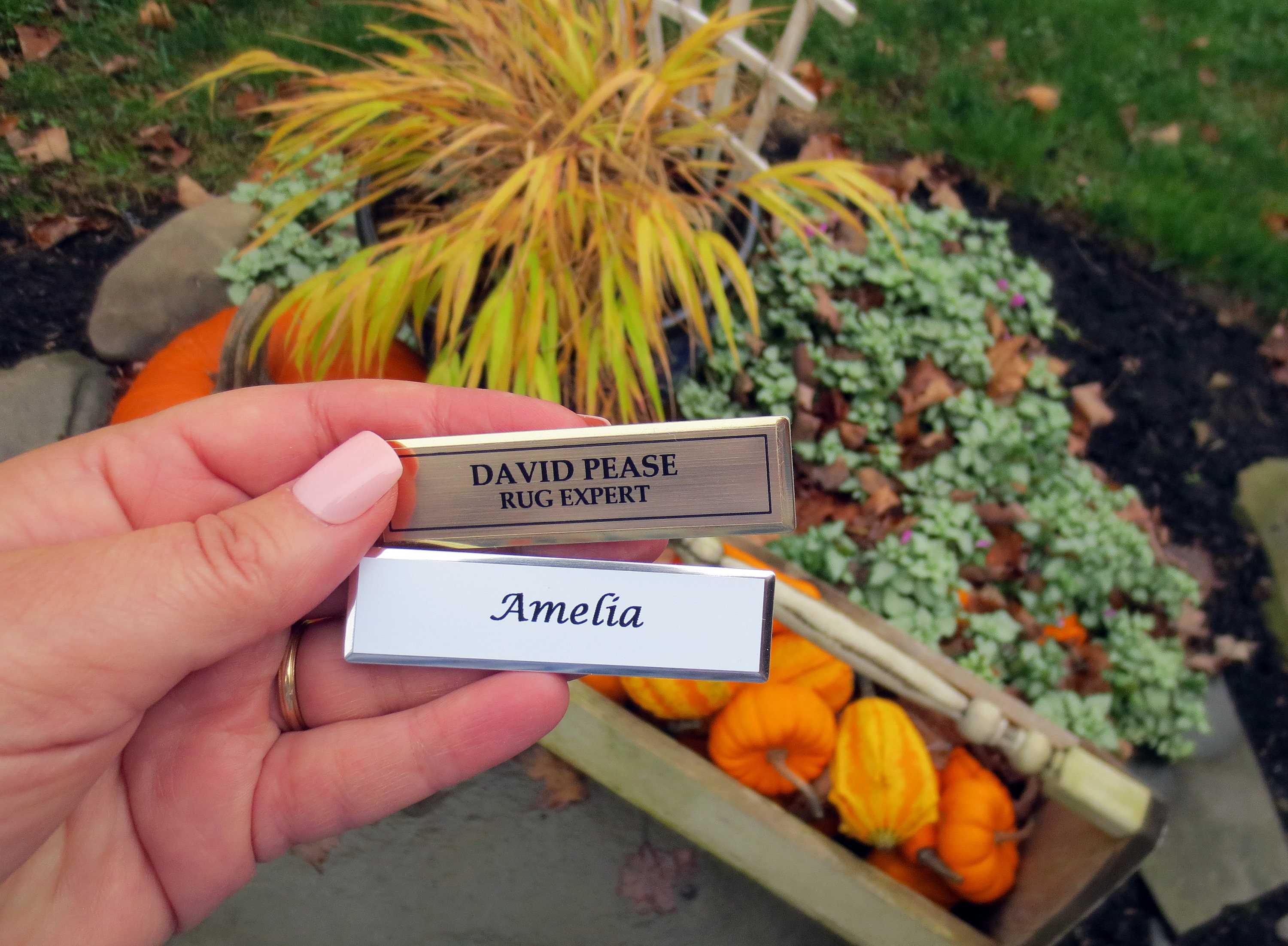 Name Badges and Pins Customized Magnetic Name Tags Personalized Nametag ...