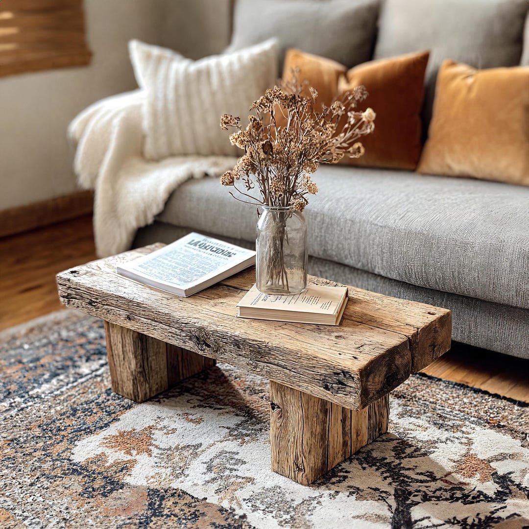 Rustic Coffee Table Modern Driftwood Coffee Table Reclaimed Wood Table ...