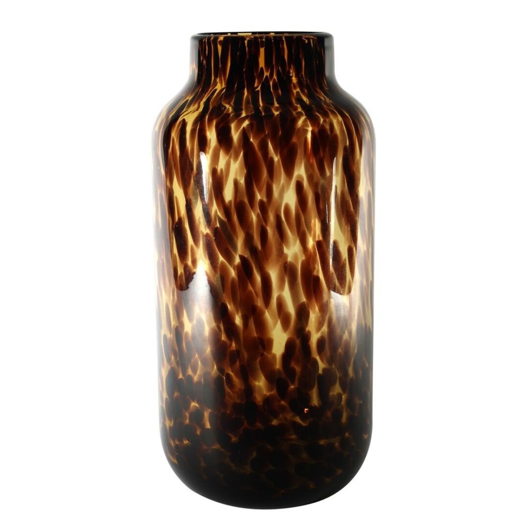 32.5cm Arabella Mottled Brown Glass Bottle Vase - Etsy UK