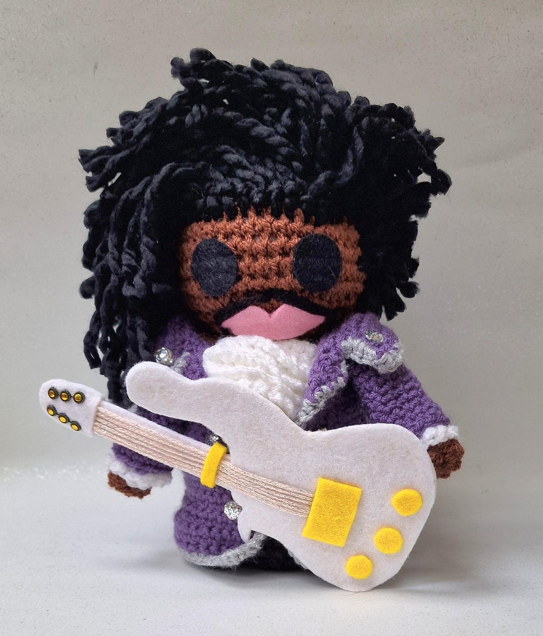 Prince Rodgers Nelson Inspired Crochet Art Doll...dressed in His Iconic ...