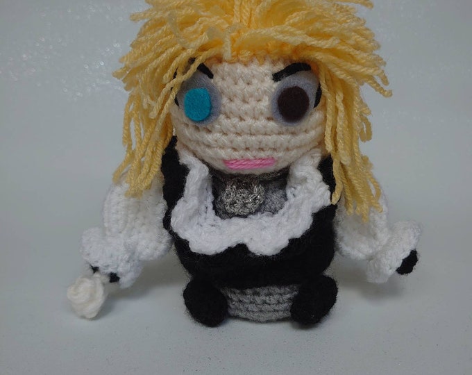 David Bowie Inspired Crochet Doll. Dressed as Jareth in - Etsy UK