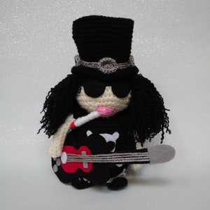 Slash - Guns N' Roses Inspired Crochet Art Doll. - Etsy UK