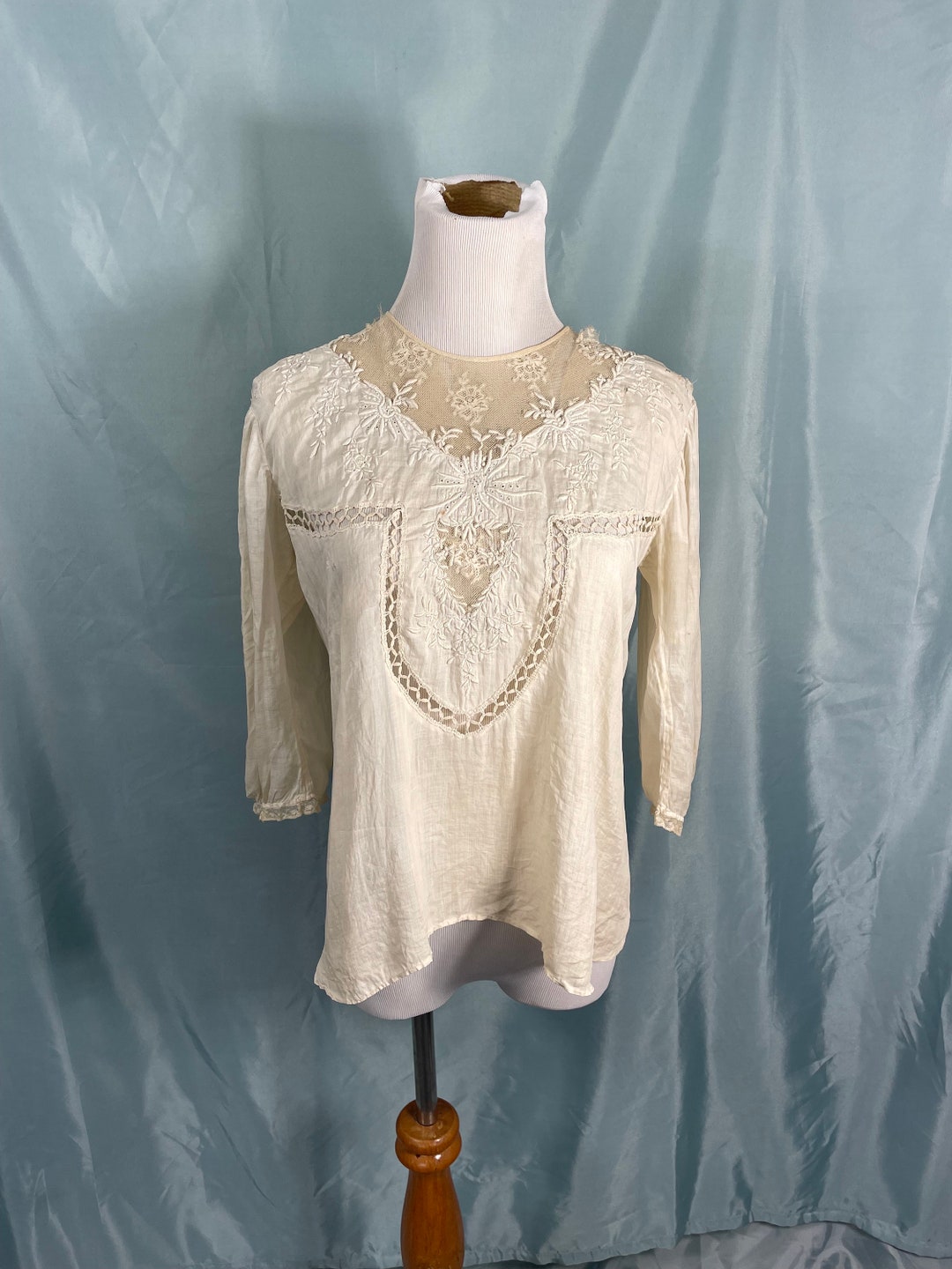 Antique 1910s Edwardian Lace Blouse - Etsy