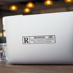 Rated R Restricted Funny Logo Television Movies & Sarcastic Attitude ...