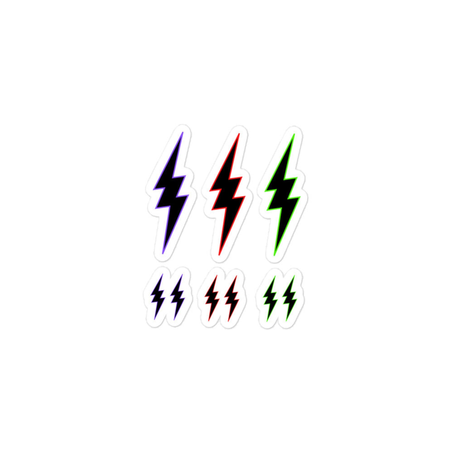 Lightning Bolt Graphic Superhero/super Villain Black Green Purple Red ...