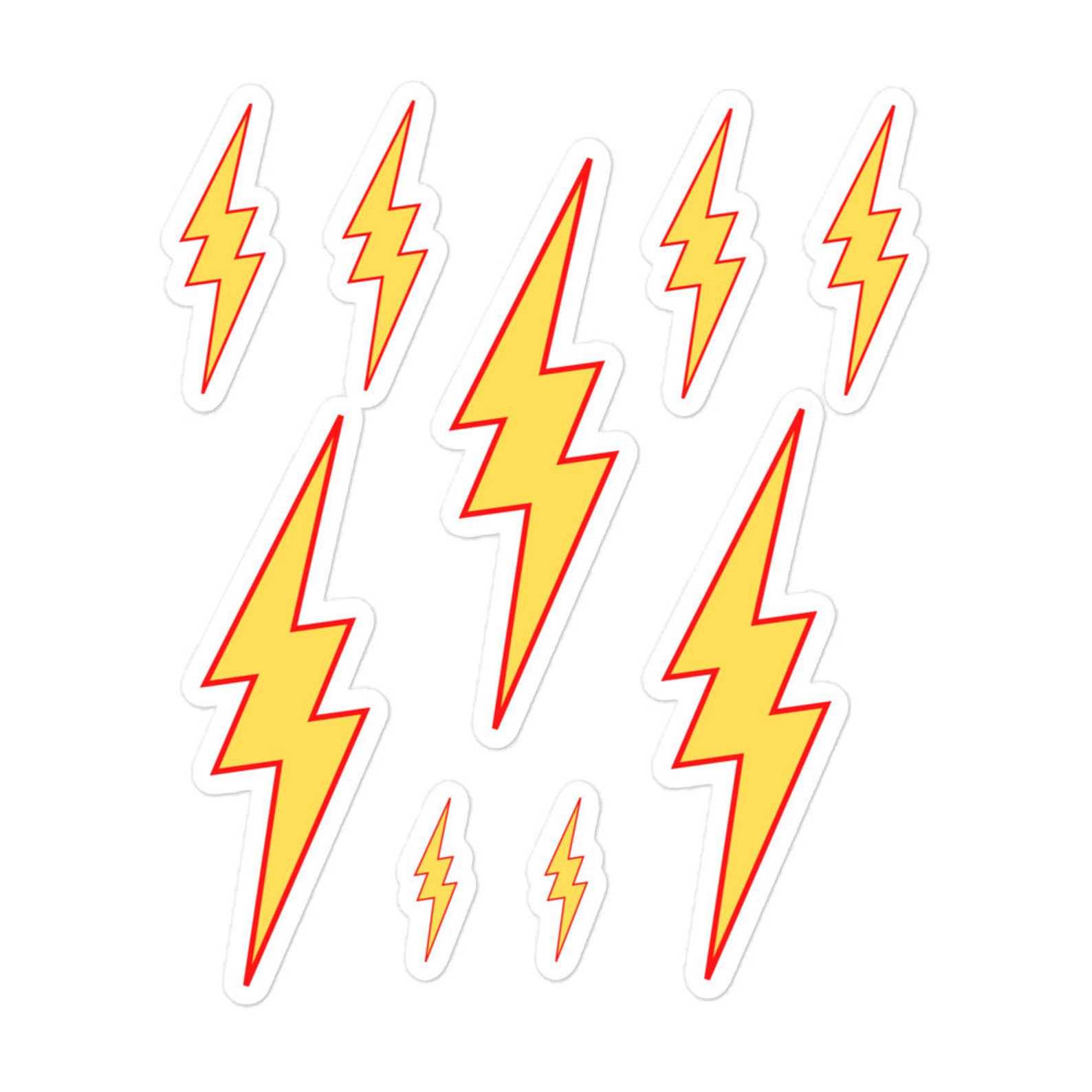 Lightning Bolt Graphic Superhero Super Villain Yellow & Red Costume ...