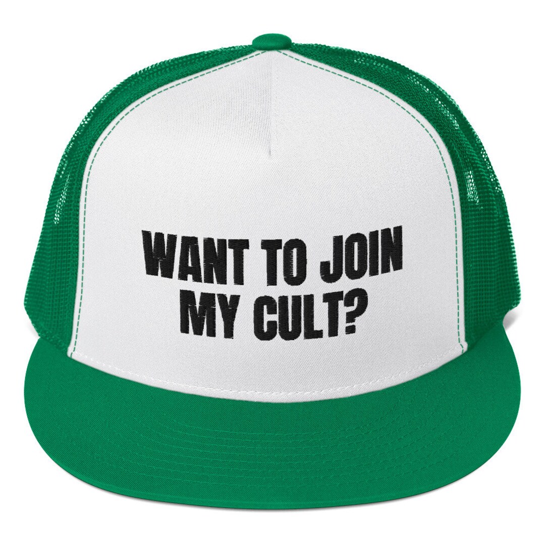 Want to Join My Cult Funny Text Only Graphic Post Quarantine & Cult ...