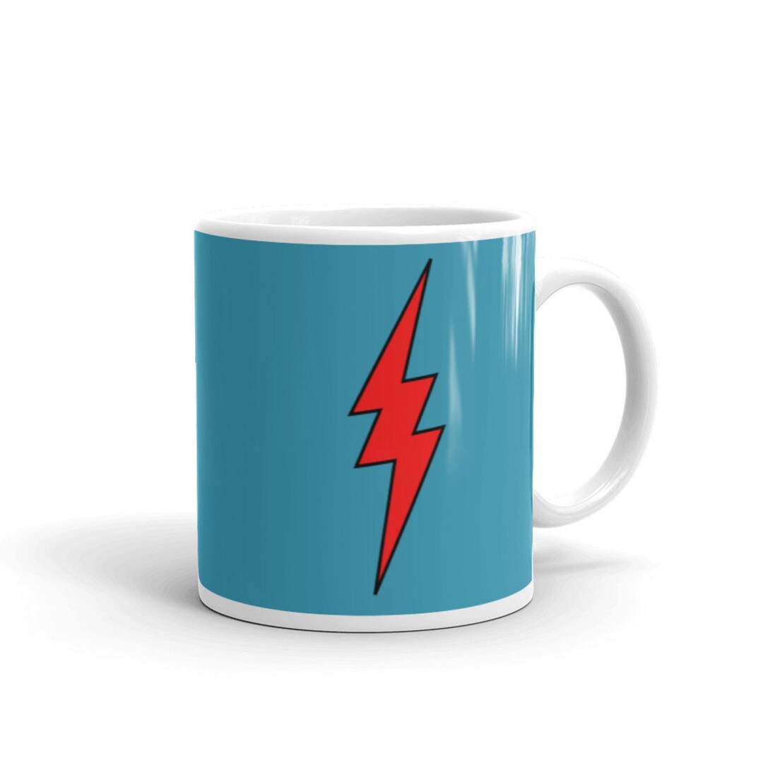 Lightning Bolt Graphic Superhero Red Standard Costume Logo Ceramic Mug ...