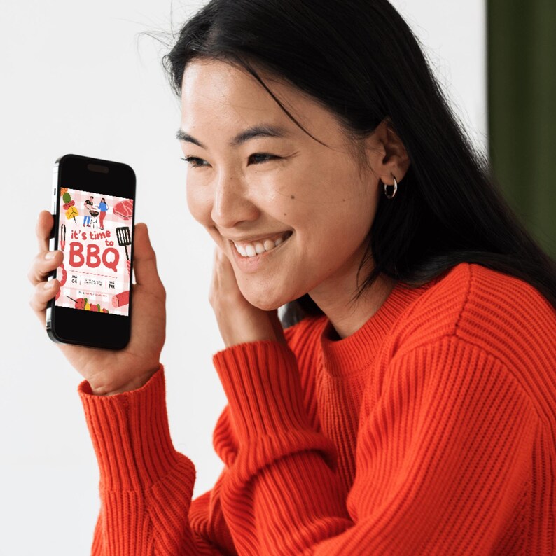 BBQ Party Invitation, 5x7 Canva Template, Summer Cookout Invite ...