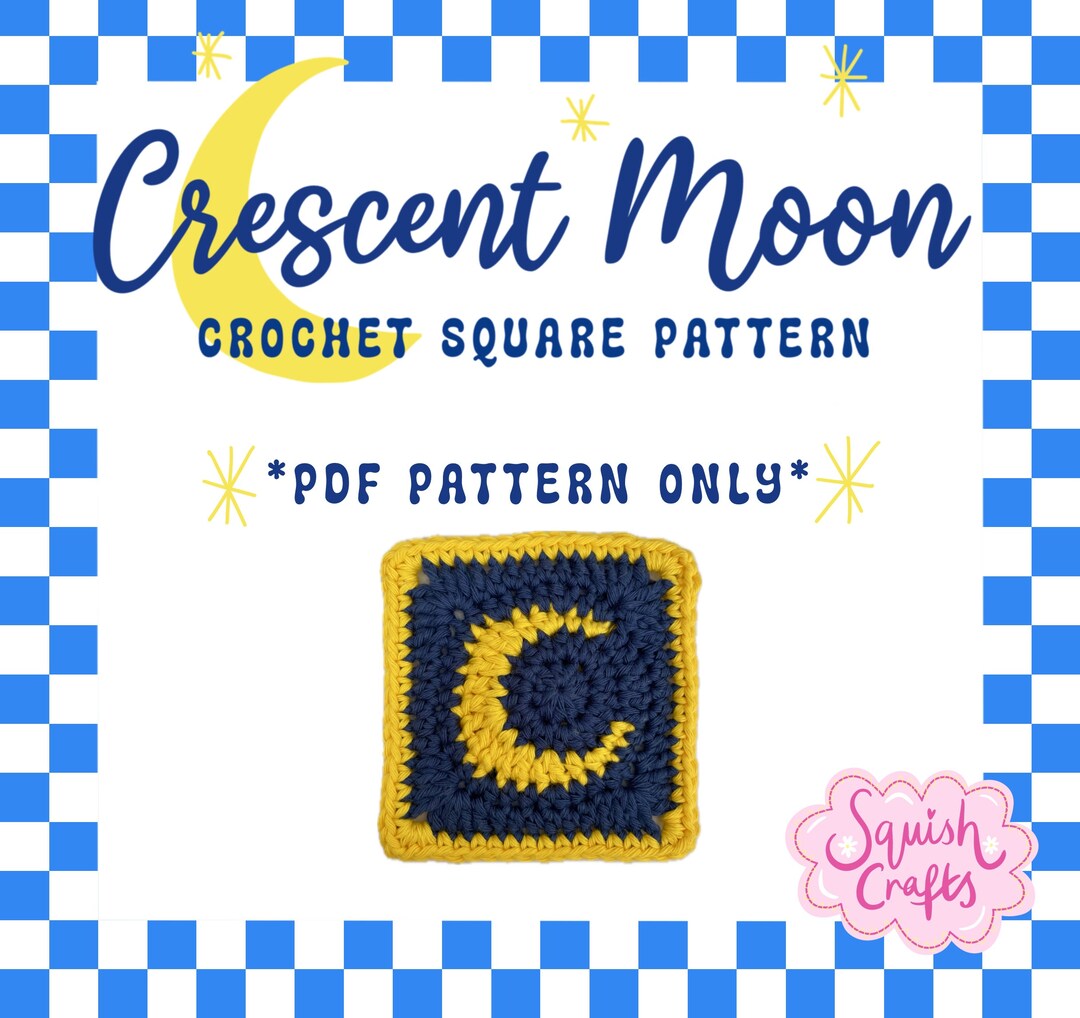 Crescent Moon Crochet Granny Square PDF Pattern - Etsy