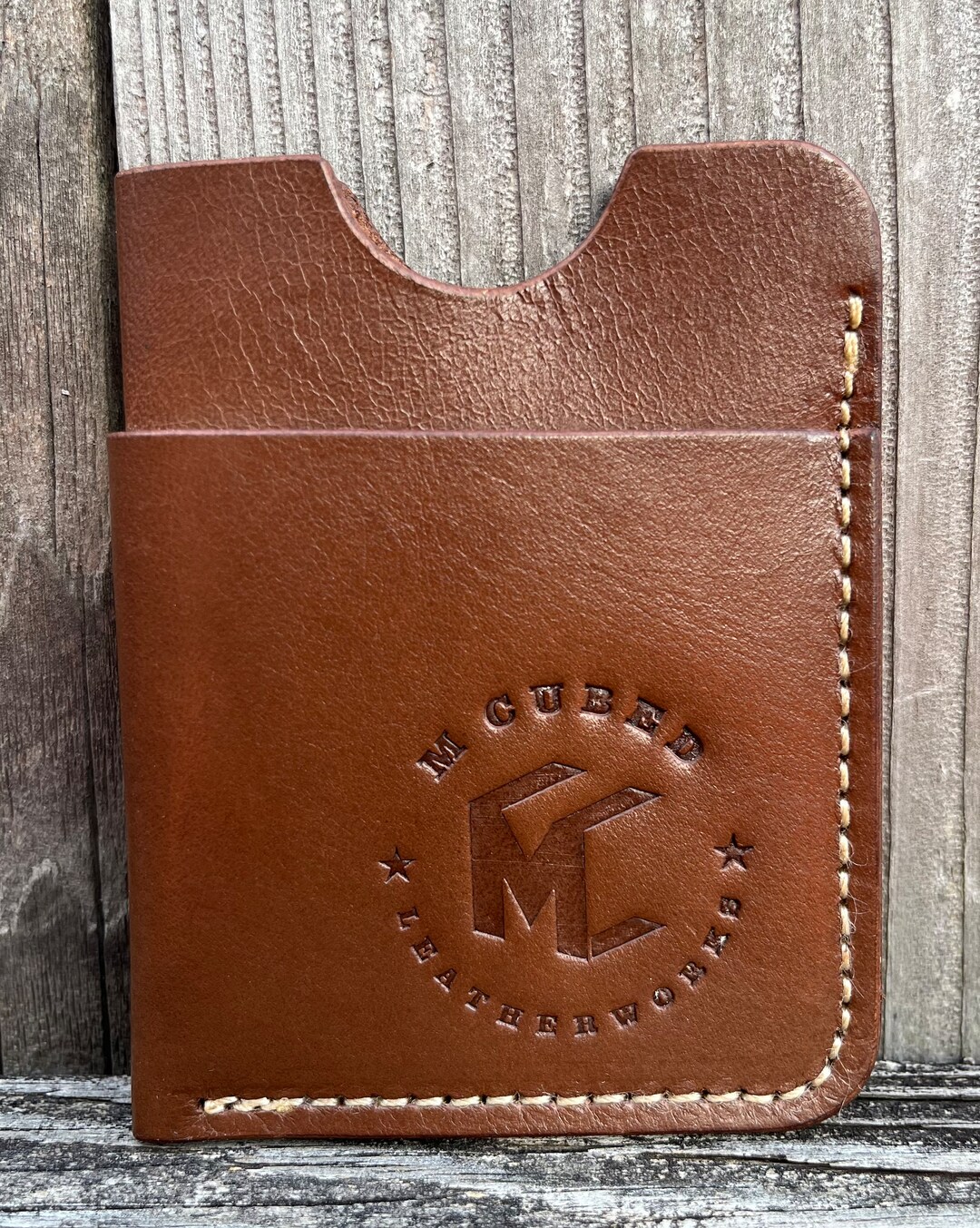 Brown Veg Tan Minimalist Wallet - Front Pocket Wallet / Card Holder - Etsy