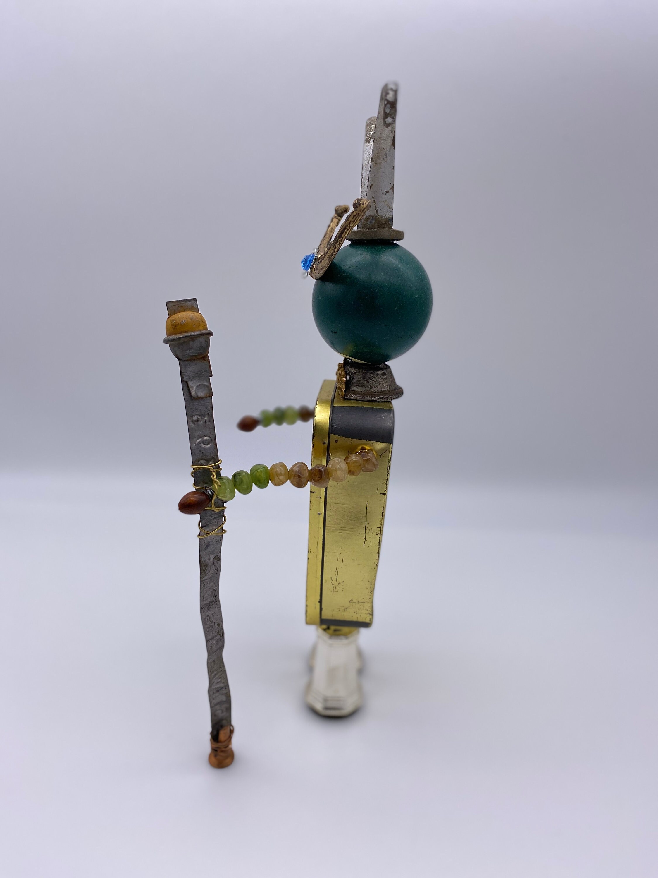 Assemblage ArtSteampunk Purrrfect Kitty Tin Body Bot Figurines & Knick ...