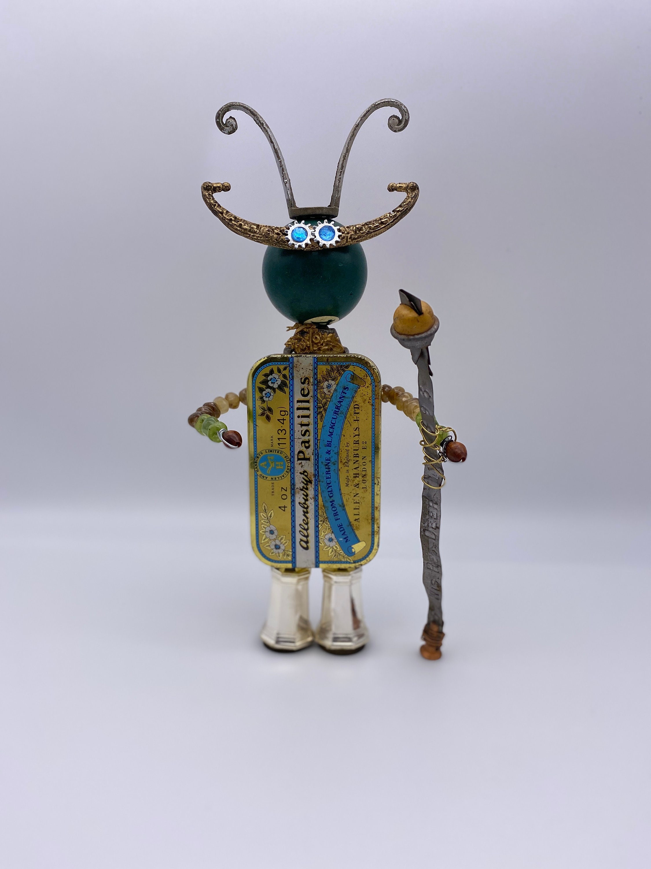 Assemblage ArtSteampunk Purrrfect Kitty Tin Body Bot Figurines & Knick ...