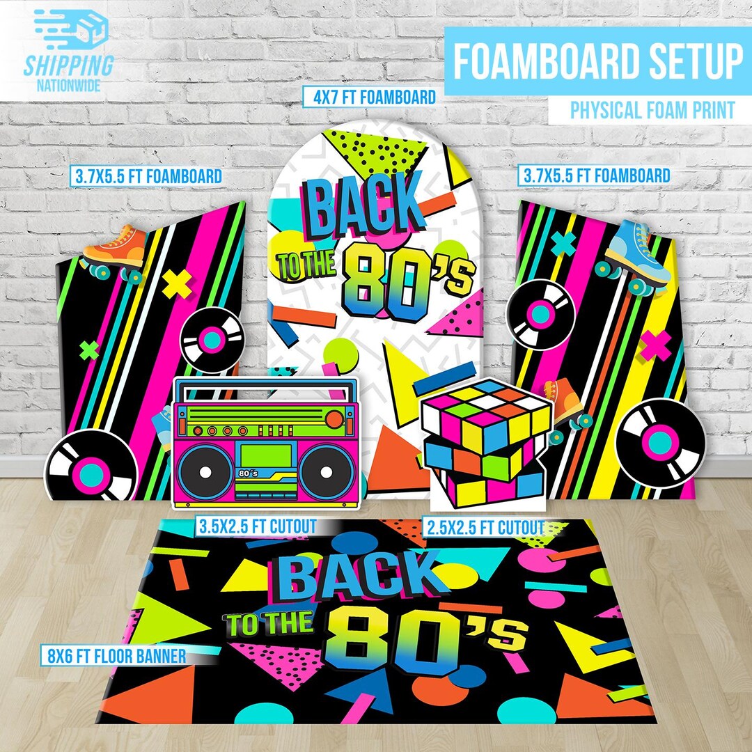 80s Party Setup | Print-ready Foamboard | Nationwide Shipping | Decades ...
