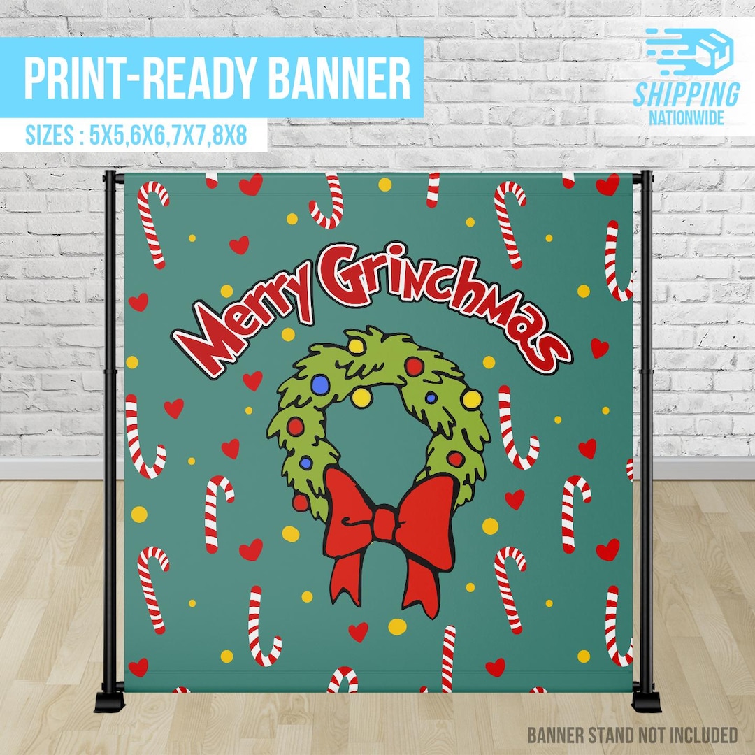 Grinch Christmas Party Banner | Print-ready Banner | Nationwide ...