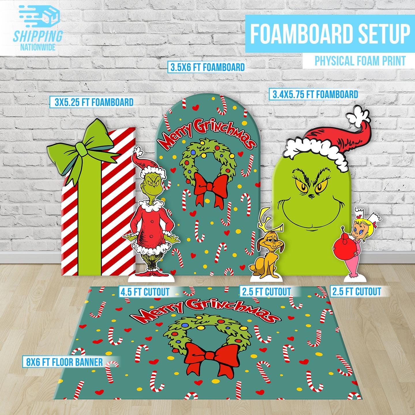 Christmas Grinch Setup | Print-ready Foamboard | Nationwide Shipping ...