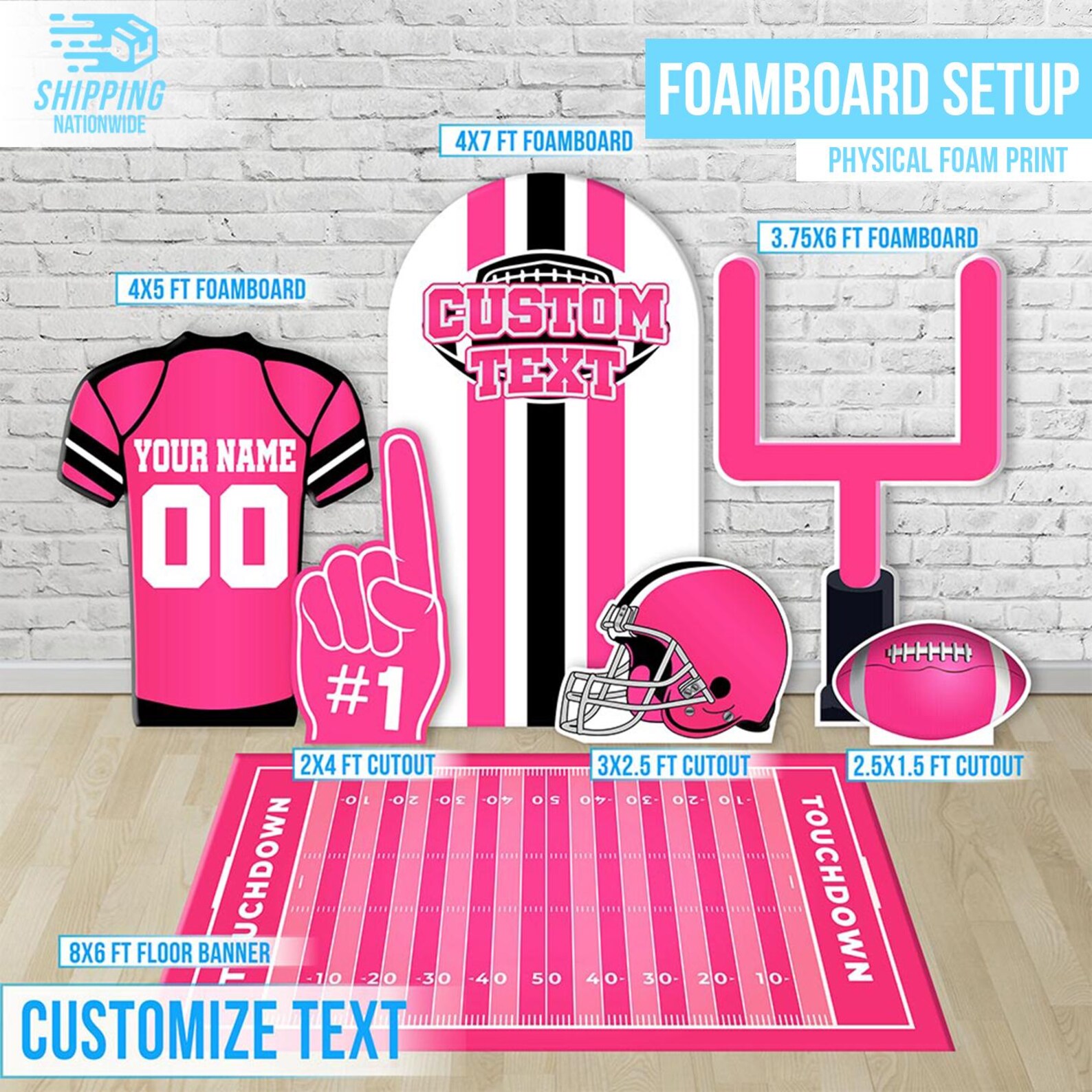 Football Setup #3 | Print-ready Foamboard | Nationwide Shipping ...