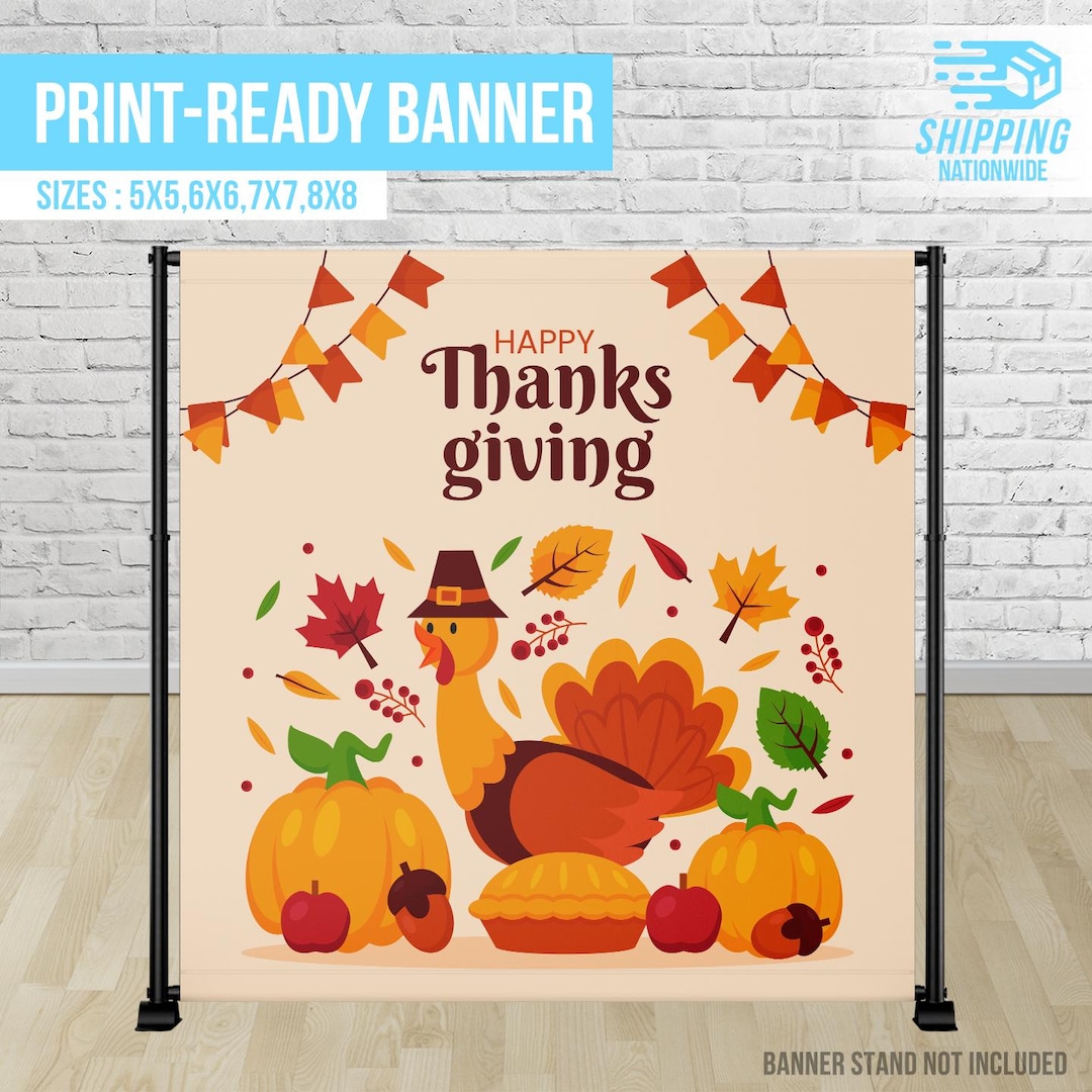Festive Thanksgiving Turkey Banner | Print-ready Banner | Nationwide ...