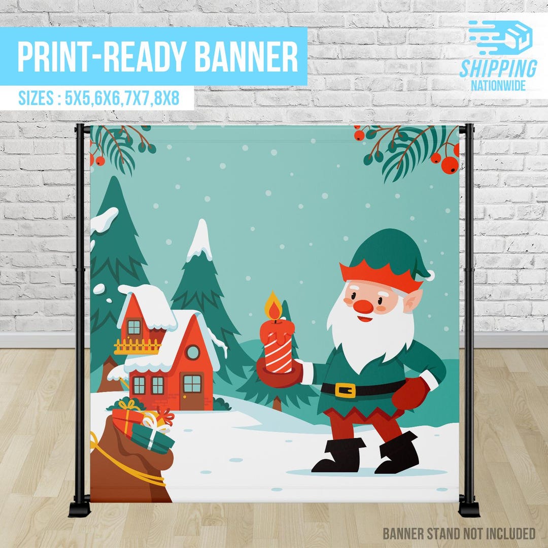 Santa House Christmas Banner | Print-ready Banner | Nationwide Shipping ...