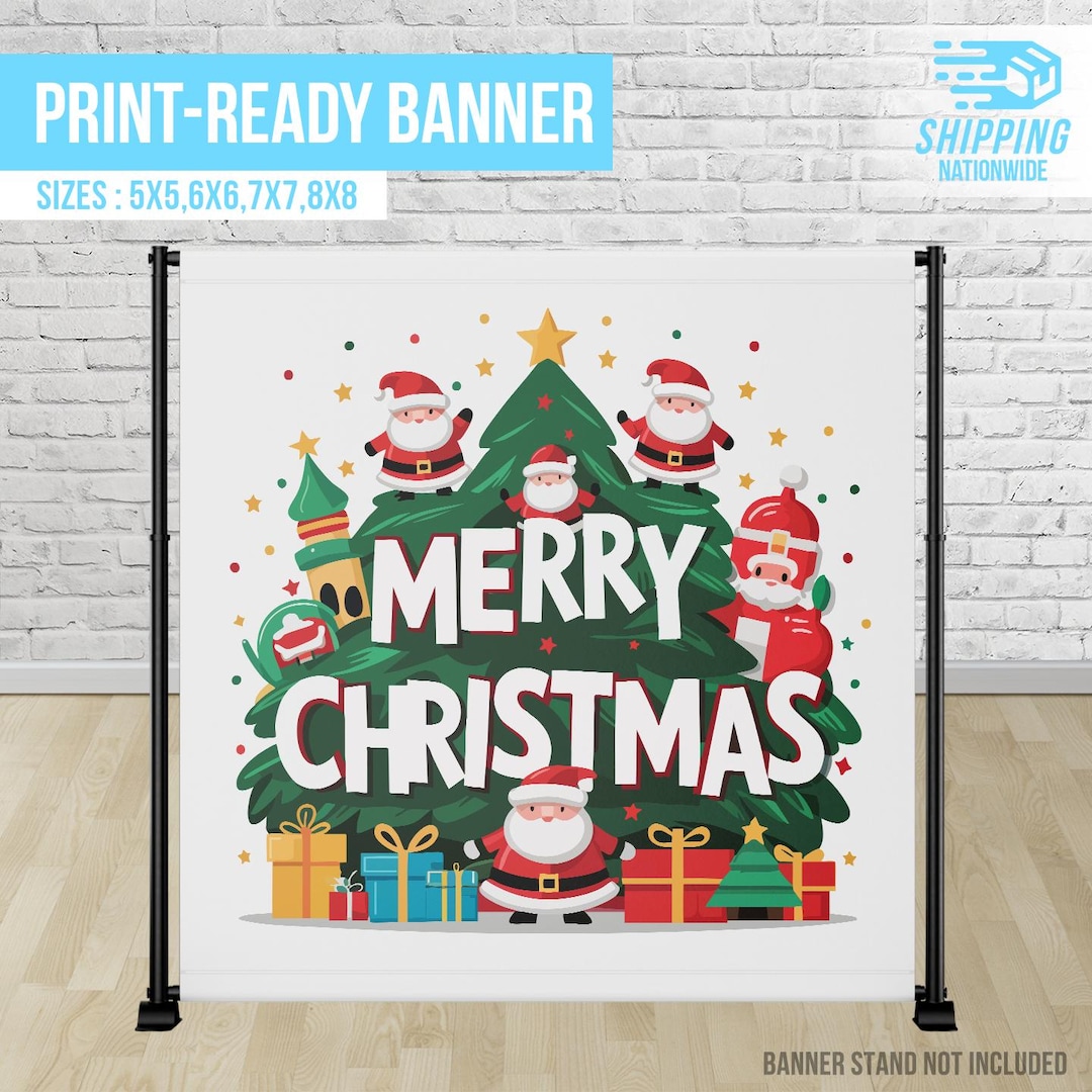 Cartoon Christmas Tree Banner | Print-ready Banner | Nationwide ...