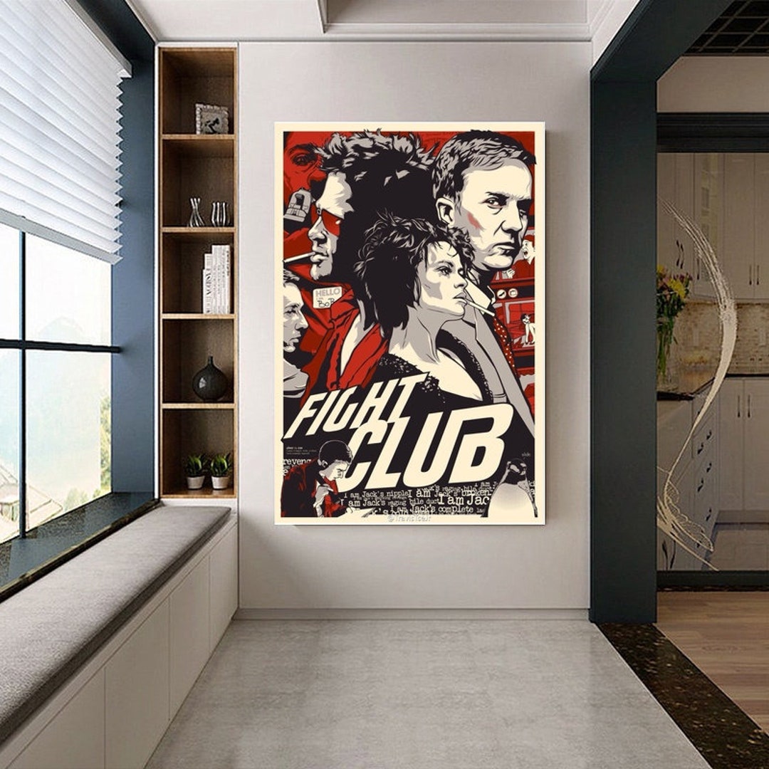 Fight Club Poster Canvas Movie Poster Unframe - Etsy