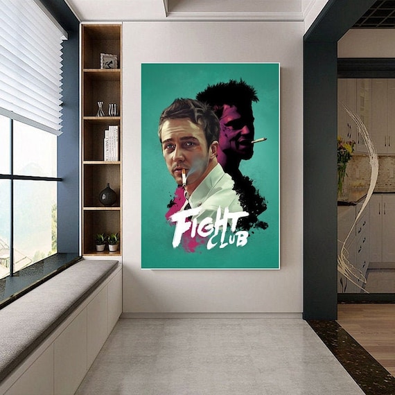 Fight Club Poster Canvas Movie Poster Unframe | Etsy