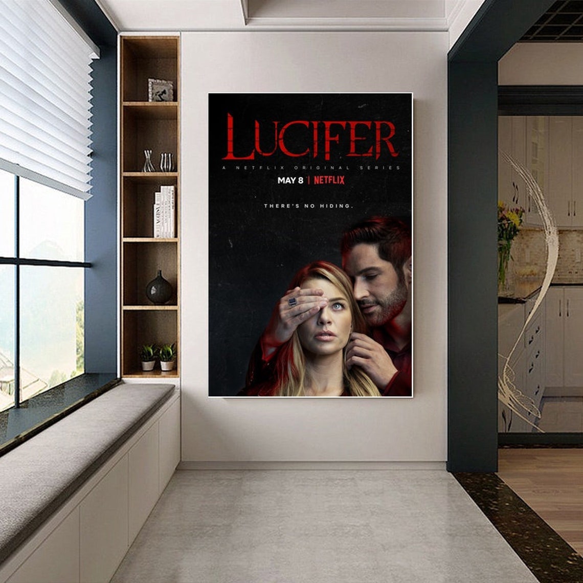 Lucifer poster canvas TV Series poster unframe | Etsy