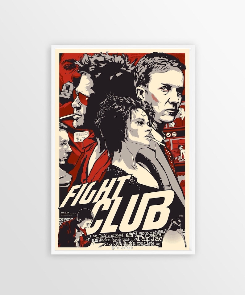 Fight Club Poster Canvas Movie Poster Unframe - Etsy