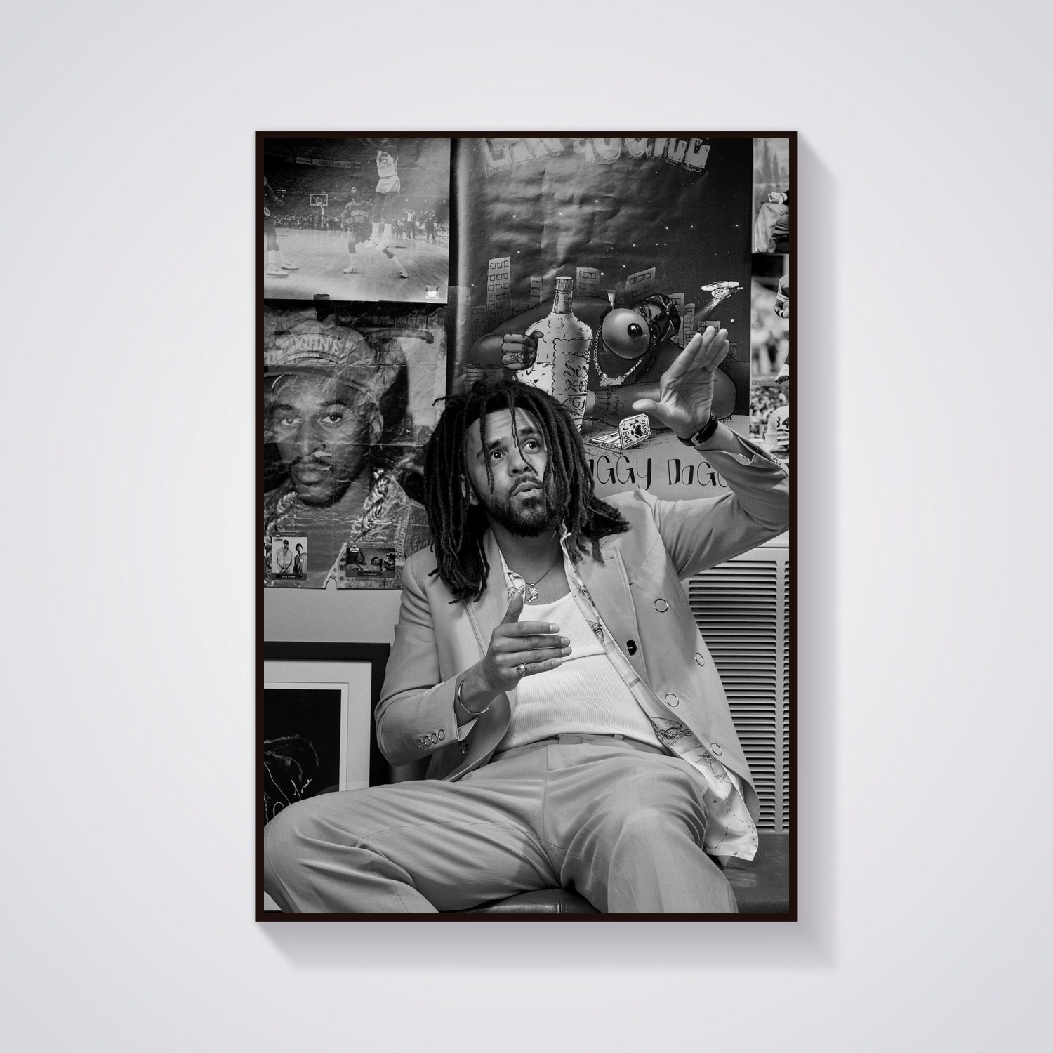 J Cole Poster, Music Poster, Singer Poster, Wall Decoration, Canvas ...
