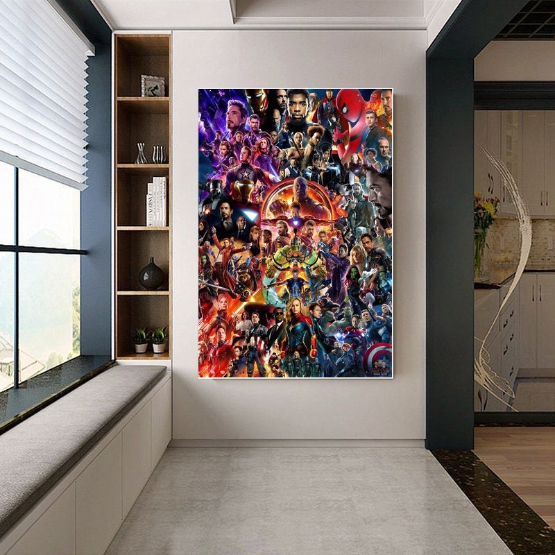 Avengers Assemble Poster Canvas Movie Poster Unframe - Etsy UK