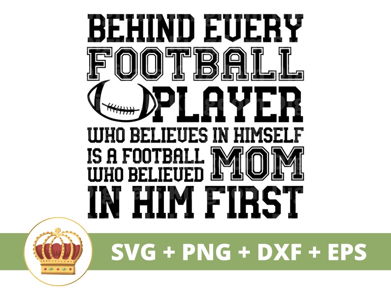 Behind Every Football Player is a Football MOM SVG Football - Etsy