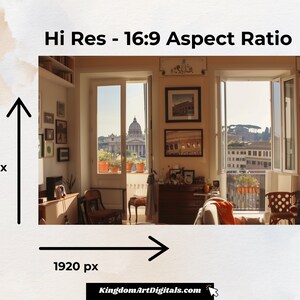 Rome Window Virtual Background | Modern Zoom Background, Home Office ...