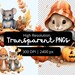 Watercolor Autumn Mice Clipart Set PNG Fall Mouse Halloween Leaves ...