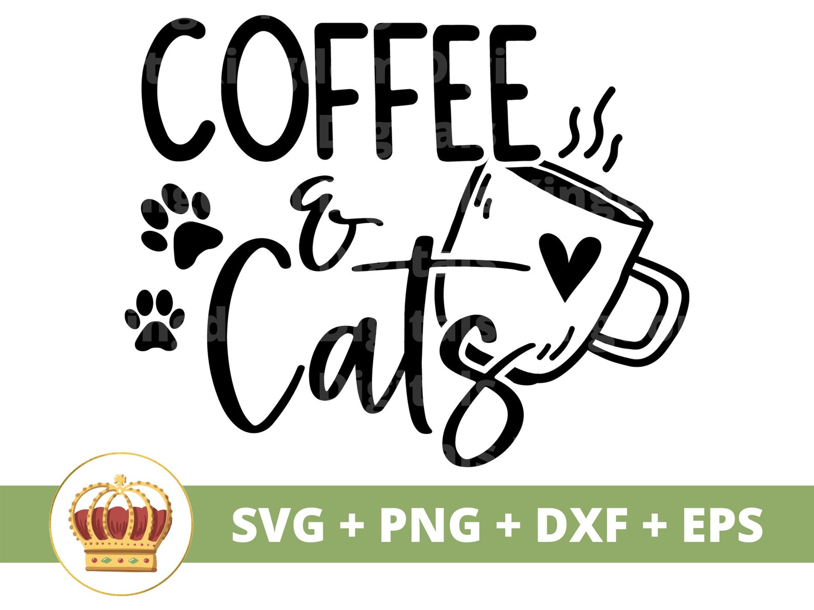 Cats and Coffee SVG Cat Lover Png Pet Owner Cute Kitten - Etsy