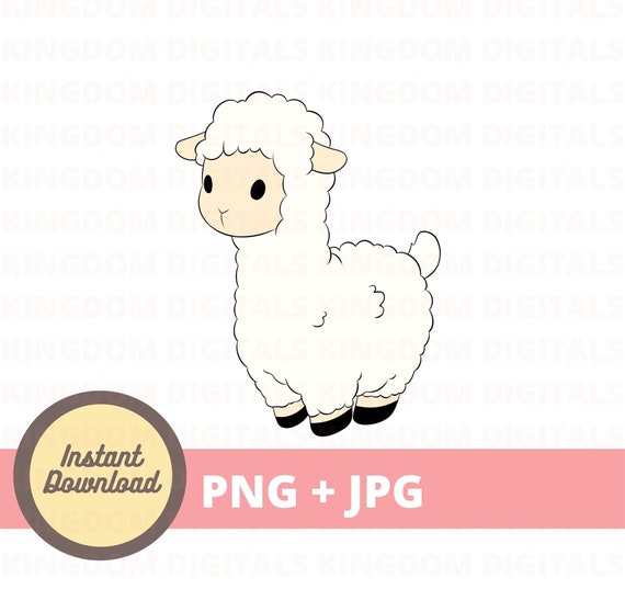 Kawaii Llama Clipart Cute Llama PNG Baby Lama Instant - Etsy