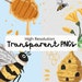 Bumblebee Clipart Set Digital Download, Cute Bee PNG Bundle, Bumble Bee ...